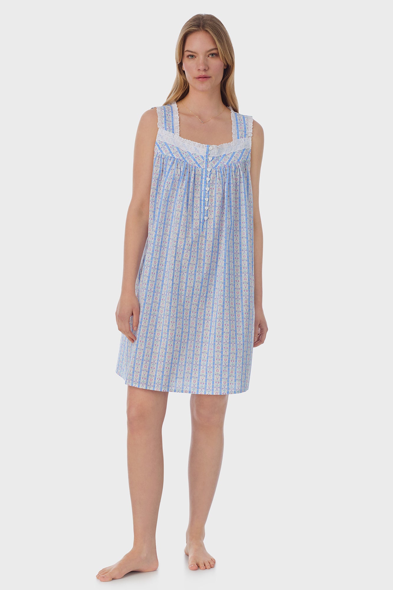 Tyrolean Heart Cotton Short Nightgown – Lanz of Salzburg