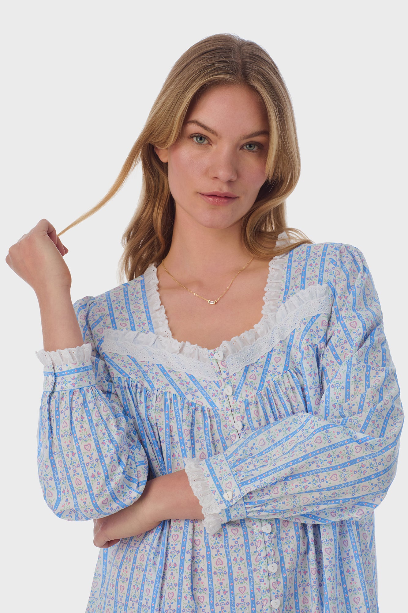 Tyrolean Heart Cotton Long Robe – Lanz of Salzburg